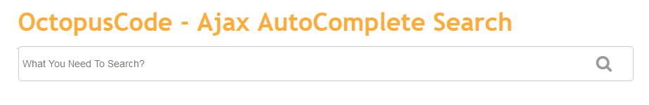 OctopusCodes - Ajax AutoComplete Search by octopuscodes | CodeCanyon OctopusCodes - Ajax AutoComplete Search by octopuscodes | CodeCanyon